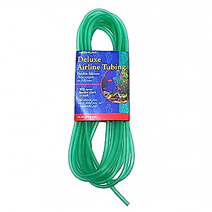 Penn-Plax Deluxe Airline Tubing for Aquariums – Made of Durable Silicone – Safe for Freshwater and Saltwater Fish Tanks – 20 Feet