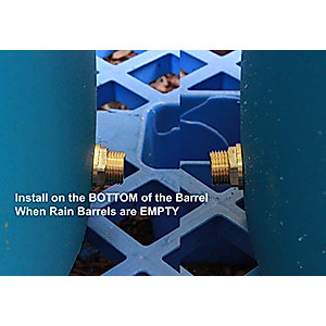 RAINPAL Rain Barrel Linking Kit (Upgraded Thicker Bulkhead Fittings and One 8 inch 3/4" I.D. hose) (RBL020)