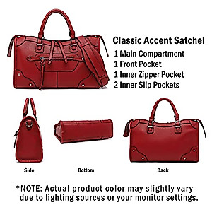 Scarleton Purses for Women, Crossbody Bags for Women, Studded Shoulder Bag, Top Handle Handbags for Women with Strap, H207310A, Red