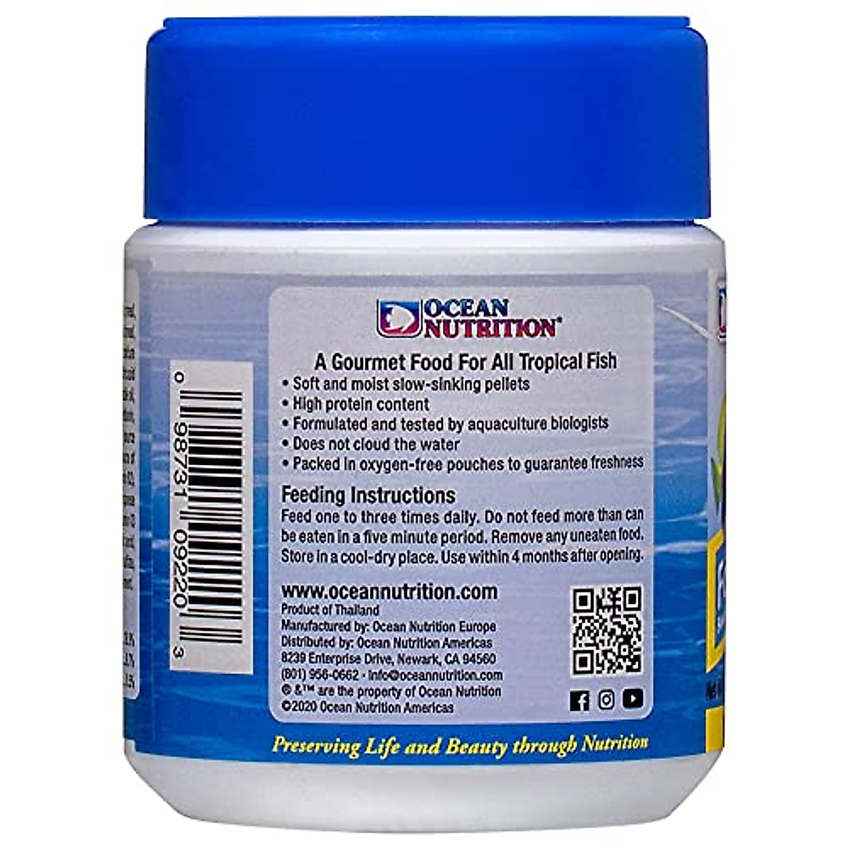 Ocean Nutrition Formula One Pellets 3.5-Ounces (100 Grams) Jar - Small Pellet Size