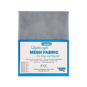 Annies Lightweight Pewter Mesh Fabric LTWT 18x54, 54 Inches