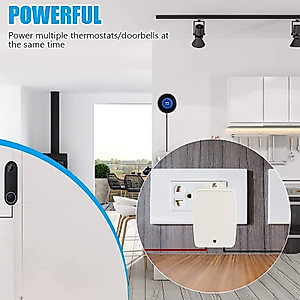 24VAC 40VA Plug in Doorbell Transformer Compatible with All of Doorbell Nest Ecobee Sensi and Honeywell Thermostat with UL Certificate