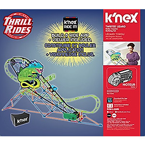 K'NEX Thrill Rides – Twisted Lizard Roller Coaster Building Set – 403 Piece – Ages 9+ Building Set (Amazon Exclusive)