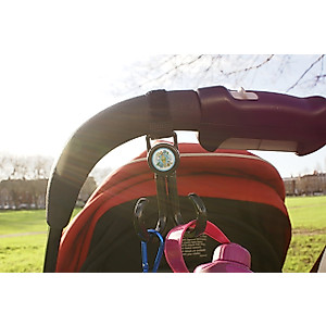 Clearance Stroller Hook Organizer - 2 Pack with 2 Double Multi Purpose Buggy Hooks (Blue) - Universal Fit for All Strollers - Pram, Pushchair, Stroller Accessory-Hanger for Baby Diaper Bags, Groceries