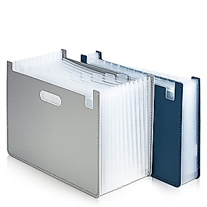 ZQS Magazine File Holder, Desk Organizer File Folder for Office Organization and Storage, Sturdy Plastic Binder Organizer, 13 Vertical Compartmente，Desktop Accessories for Home and Office Storage