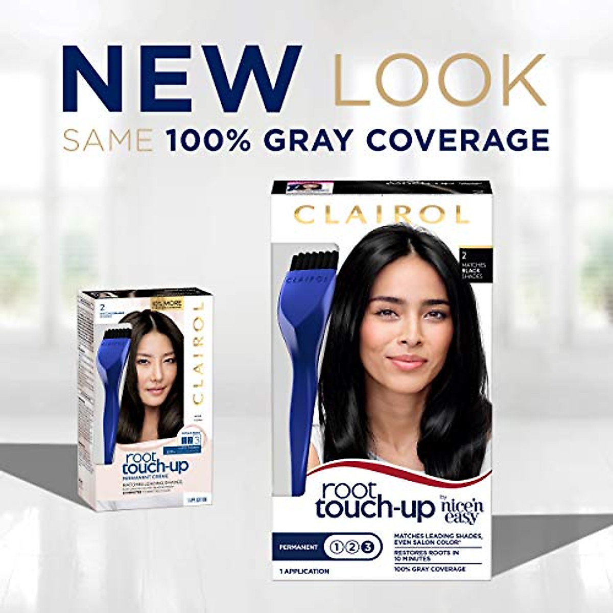 Clairol Root Touch-Up by Nice'n Easy Permanent Hair Dye, 2B Blue Black Hair Color, Pack of 1
