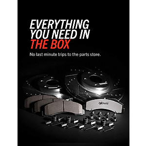 Power Stop K4593-36 Rear Z36 Truck & Tow Brake Kit, Carbon Fiber Ceramic Brake Pads and Drilled/Slotted Brake Rotors