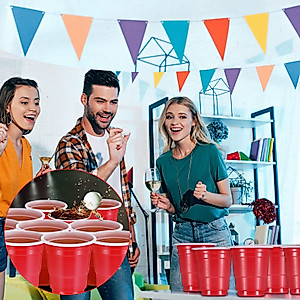 Yetene 500 Pack 2oz Red Plastic Shot Glasses Cup Disposable Shot Glasses Mini Small Disposable Plastic Red Cup for Summer Pool Water Party Snacks Samples Tasting