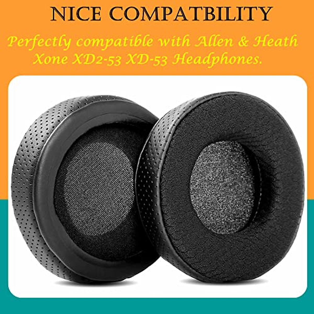 TaiZiChangQin XD-53 Upgrade Ear Pads Ear Cushions Replacement Compatible with Allen & Heath Xone XD2-53 XD-53 Headphone Fabric Earpads