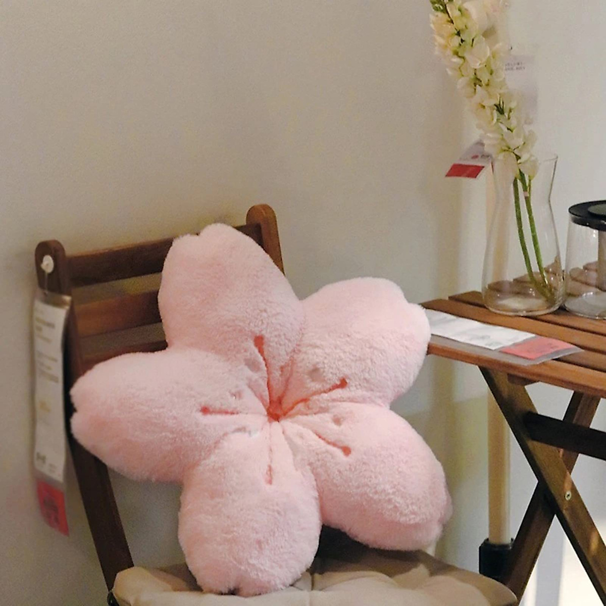 Seat Pillow Cushion Pad of Sakura of Lower Shaped - 16Inch Wide Non-Slip Chair Cushion Plush Chair for Sofa Living Room Bedroom Pink 1