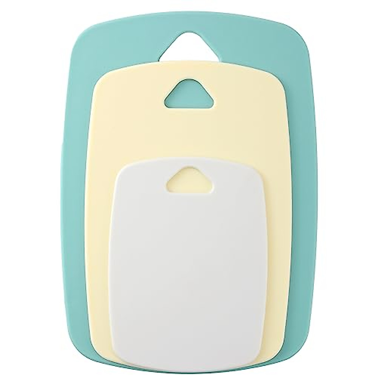 Uaniar Cutting Boards for Kitchen, Plastic Large Cutting Board Set of 3, Dishwasher Safe Chopping Board for Meat, Vegetables and Fruits, Easy Grip Handle, Non-Slip, Multi Color