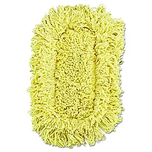 Rubbermaid Commercial J15112CT Trapper Looped-End Dust Mop Head, 12 x 5, Yellow, 12/Carton