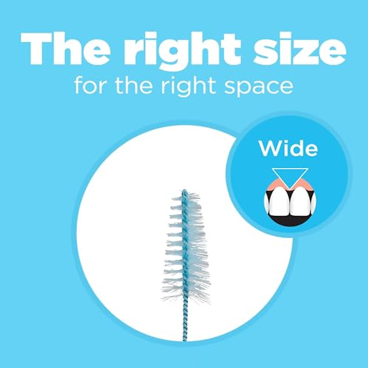 GUM Proxabrush Go-Betweens Refills - Wide - Compatible with GUM Permanent Handle - Reusable Interdental Brushes - Soft Bristled Dental Picks, 16ct