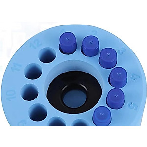 Jieotwice Cell Cryopreservation Box Program Cooling Box 12-well Gradient Lab Cell Resuscitation Tool Low Temperature Resistant 2ml/5ml (2mlx12 hole)