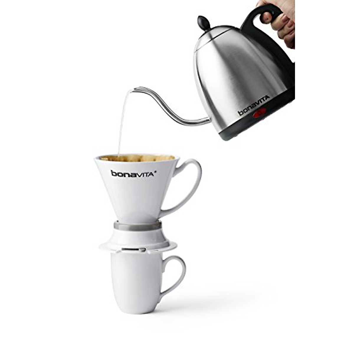 Bonavita 1.0L Electric Kettle Featuring Gooseneck Spout, BV3825B