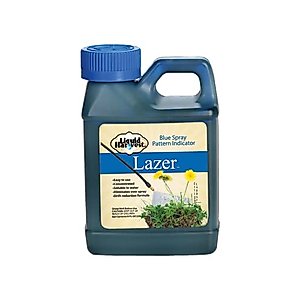 Liquid Harvest Lazer Blue Concentrated Spray Pattern Indicator 8 Ounces Perfect Weed Spray Dye, Herbicide Dye, Fertilizer Marking Dye, Turf Mark and Blue Herbicide Marker
