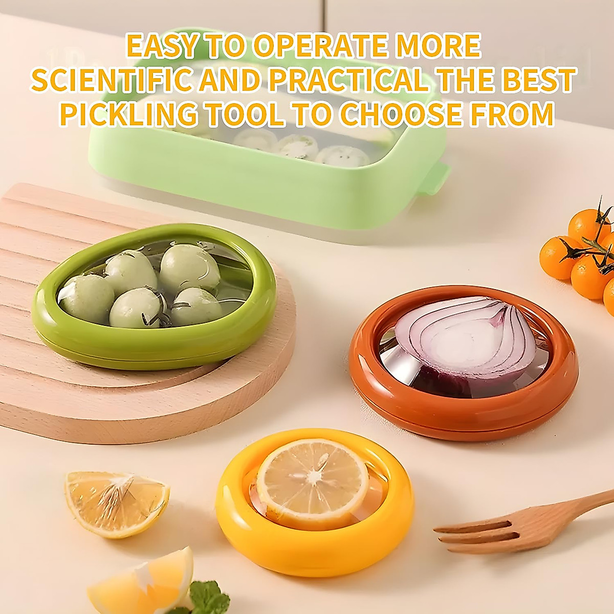 Silicone Fruit Storage Container Vegetable Food Storage Containers Set for Fridge Onion Storage Container, Avocado Keeper, Tomato Saver Container, and Lemon Holder Box 4PCS
