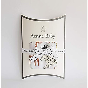 Aenne Baby Muslin Swaddle Blanket for Boys & Girls, Infant Toddler Quilt, Luxurious Wrap, Soft and Silky Stroller & Nursing Cover, Safari Animals Giraffe Cheetah Lion Blankie, Large 47"x 47", 1 Pack