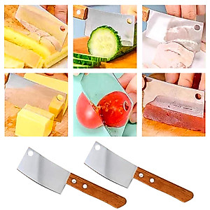 Ruksifg Mini Kitchen Knife Set 2pcs Package Box Cutter Mini Fruit Knife for Home Kitchen Cheese Knife
