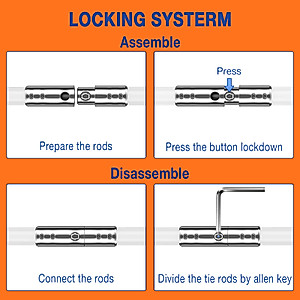 HOXHA Chimney Sweep Kit Chimney Cleaner with Nylon Flexible Rods Chimney Cleaning Kit Tool Driven by Rotary Drill Chimney Brush Kit with Button Locking for Fireplace Flue