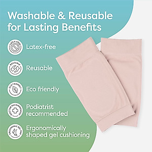 ZenToes Achilles Tendon Support Sleeve, Padded Compression Sleeve for Achilles Tendonitis Relief & Haglunds Heel, Washable Padded Socks & Heel Protectors for Bursitis Relief, 1 Pair