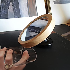 UPTTHOW Espresso Lens Reflective Mirror Flow Rate Observation Wooden Base Magnetic Cafe Machine Tool Coffee Maker Accessories for Home Barista Cafe Bar