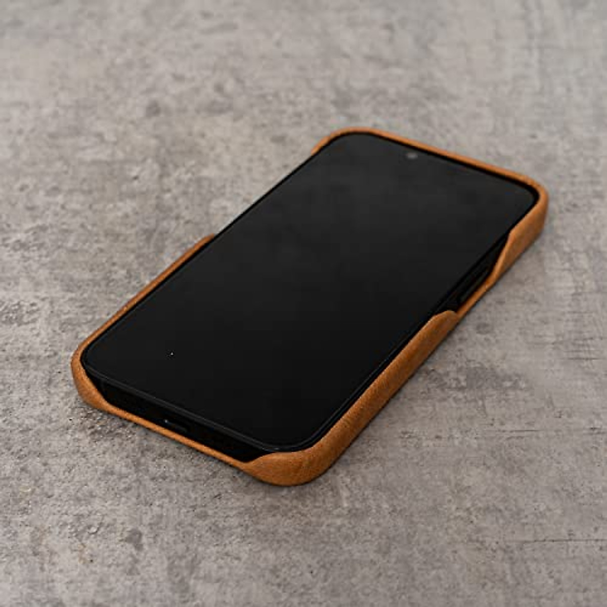 Porter Riley - Leather Case for iPhone 12 Mini (5.4"). Premium Genuine Leather Slimline Back Case (Tan)