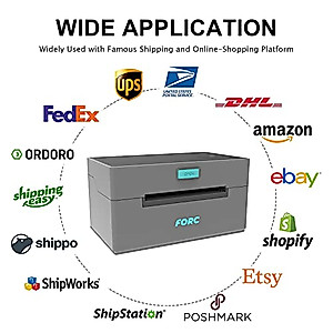 Forc Thermal Label Printer for Shipping Packages, Shipping Label Printer for Small Business, 4x6 Thermal Printer for Shipping Labels from Shipstation, Ebay, UPS, Amazon