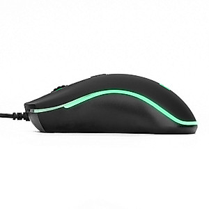 Rii RM105 Wired Mouse,Computer Mouse with Colorful RGB Backlight,Comfortable Grip Ergonomic Optical,USB Wired Mice Support Windows PC, Laptop,Desktop,Notebook,Chromebook