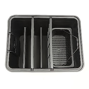 35L Upper Inlet Commercial Grease Trap, 7-stage filtration 264.12Gal/h Grease Trap, Waste Water Oil-water Separator for Restaurant,Cafe,Canteen,Kitchen Under Sink