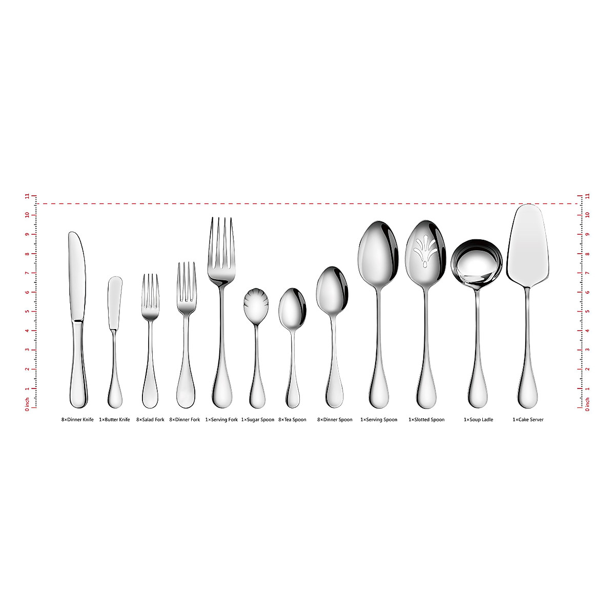 Artaste 18/10 Stainless Steel Elegant Serving & Hostess Flatware Sets (47-Piece 18/10 Silver Finish)