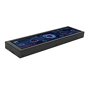 Jaerb Chassis Secondary Screen, Metal Shell, 360 Degree Rotation, 8.8-inch IPS Screen for Computer