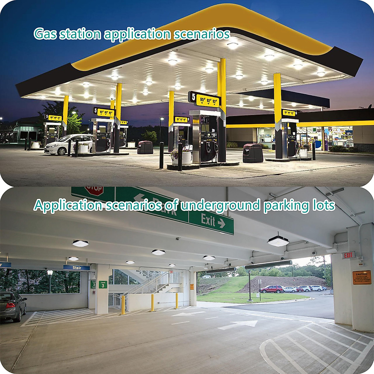 NEW SOONLED LED Canopy Light 45W, AC100-277V,5400Lumens 5000K, ETL & DLC Listed 5-Year Warranty,Waterproof IP65 Canopy LED Light, Square LED Canopy Lights Outdoor