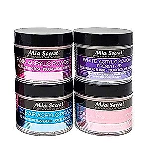 Mia Secret Acrylic Powder 4 pc Set - 2 oz. Clear/Natural Pink/Pink/White