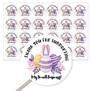 240PCS Thank You for Supporting Easter Stickers,Cute Small Business Envelopes Stickers for Handmade Goods Business Packages,Easter Day Theme Small Shop Business Stickers for Envelopes Seals