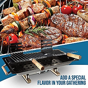 21st Century Tabletop hibachi grill - Japanese hibachi grill - hibachi grill outdoor - indoor hibachi grill - portable camping grill charcoal - Available with Premium Quality Centaurs AZ Gloves