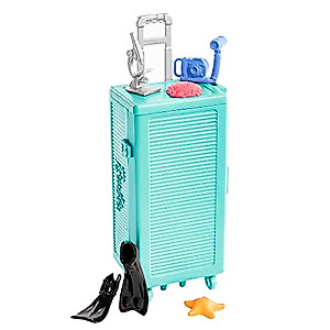 Barbie Marine Biologist Doll & 10+ Accessories, Mobile Lab Playset with Brunette Doll, Case Opens for Storage & Travel