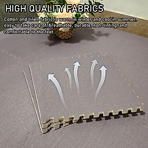 24pcs Soft Non Slip Foam Split Joint Climbing Carpet Mats,Interlocking Foam Square Puzzles Play Floor Tiles Mats,DIY Modular Area Rug-for Room Floor(Size:12x12x0.4in,Color:Green + Dark Gray)
