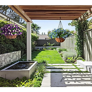 Hanging Baskets Chains 23 Inches 4 Leads Hanging Chains Flower Pot Hanger Replacement Plant Hangers for Planters and Lanterns, Pack of 3 (4 Legs)