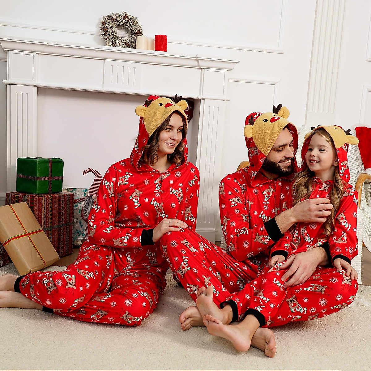 Neufigr Family Christmas Pajamas Matching Sets, Xmas PJs Mathching Set, Holiday Family Sleepwear Sets Long Sleeves and Pants Outfits(E916779)