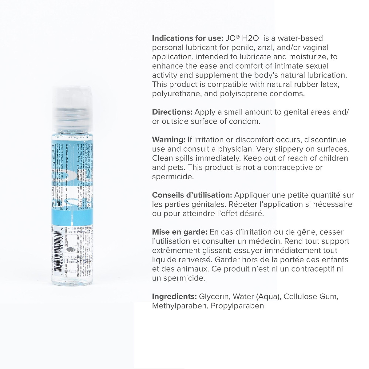 System Jo Personal H2O Lubricant, 4 Fl Oz