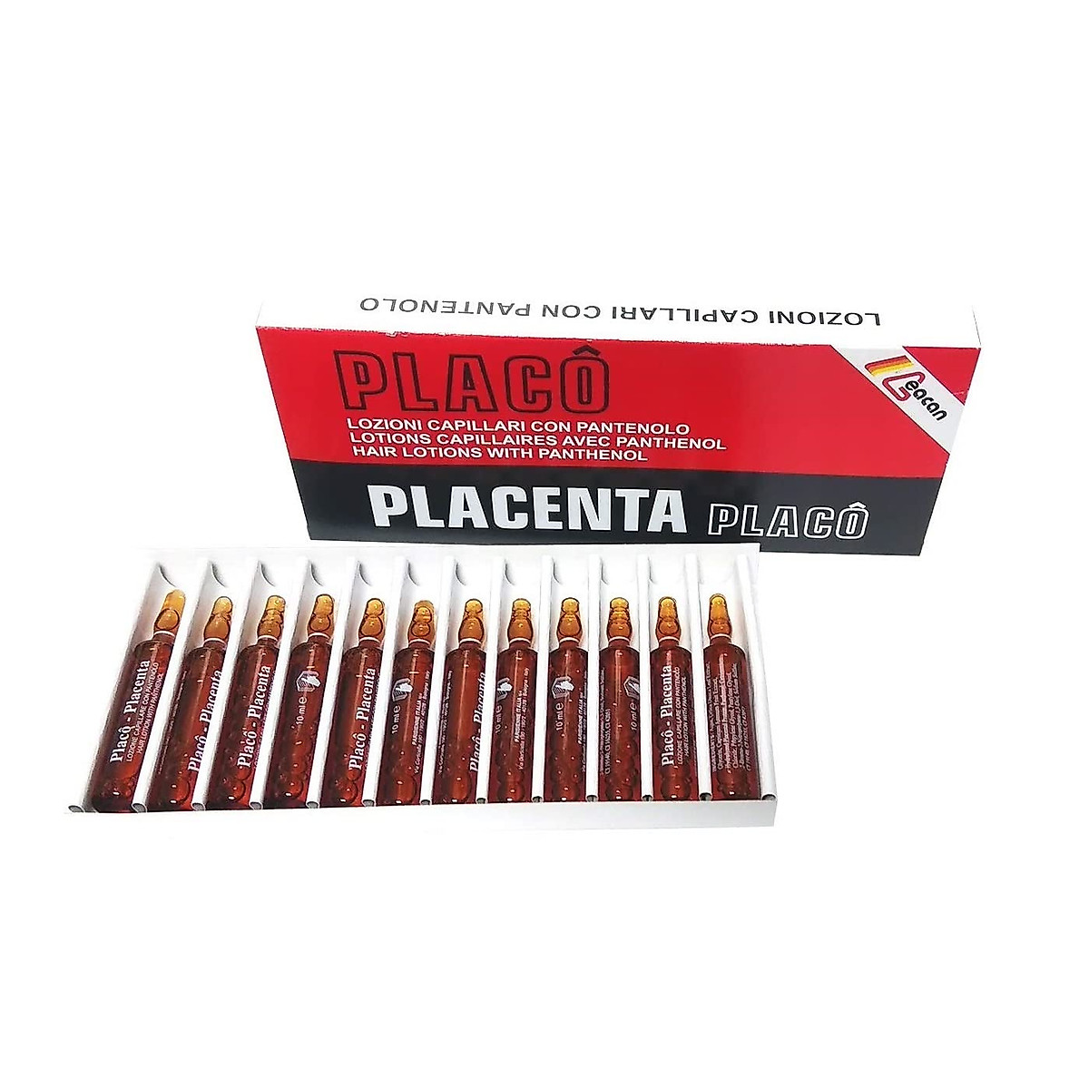 Hair loss Placenta Placo for hair intensive treatment [12 vials 0,35 oz]