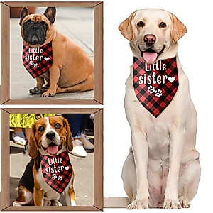 Little Sister Dog Bandana Pregnancy Announcement Gender Reveal Dog Bandana Photo Prop Pet Scarf Accessories for Pet Dog Lovers Gifts