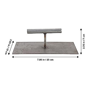 INOOMP Metal Burger Press Grill Press Handle Burger Press Rectangle Grill Press Kitchen Burger Maker Griddle Accessories Kit for Flat Top Griddle Grill Cooking 20 * 10cm