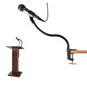 Podium Desk Mic Stand for Podcast, Meetings, Lectures,TV,Radio,Blue Yeti Snowball Microphone