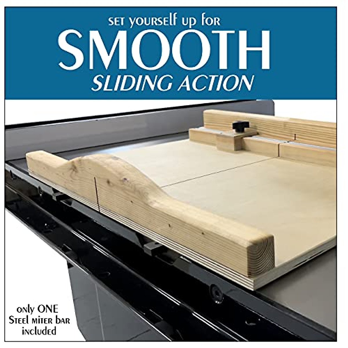 18” Precision Steel Miter Bar Rail Runner with Adjustable Spring Loaded Plungers For DIY Table Saw Crosscut Sleds, Jigs and Fixtures to Slide in 3/4 inch by 3/8 inch Miter Slots