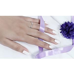 Dazzlingrock Collection Round White Diamond Enhancer Guard Curved Stackable Wedding Band for Women (0.10 ctw) in 925 Sterling Silver Size 7