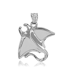 Fine 925 Sterling Silver Sting Ray Charm Pendant