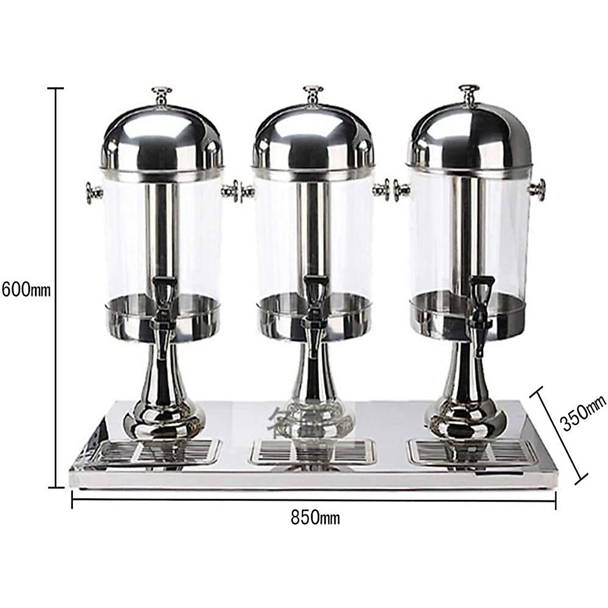 Beer Tower Distributor Beer Vending Machine Machine Beverage Dispenser Three Port 24L Diced Juice Beverage Distributor Commercial (Color : Silver)