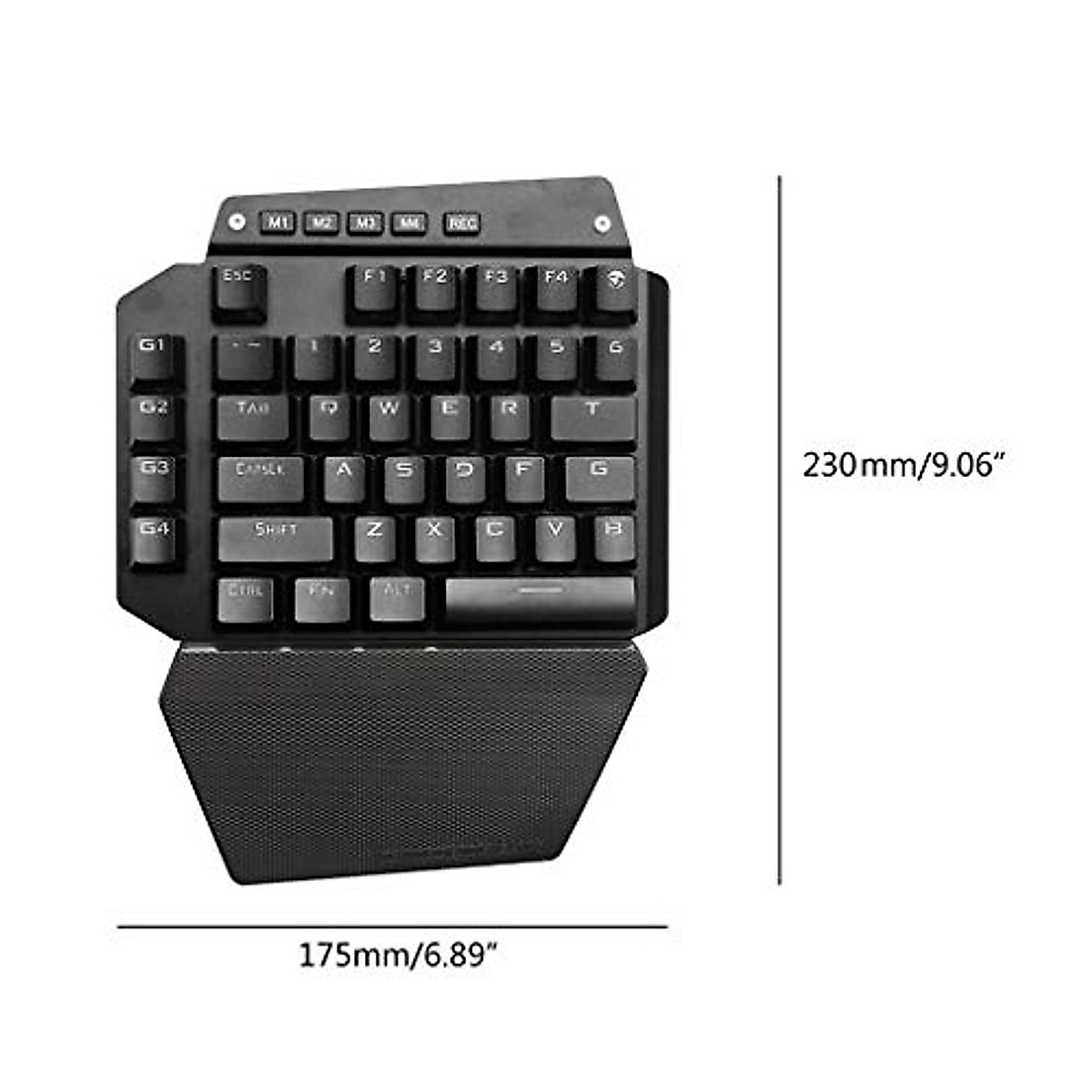 GRABLOOM LED Backlight Outemu Switch for Key Macro Defines Keyboard Replacement One-Hand Mechanical Keyboard 44 for Key Havit Gaming Tastatur Und Maus Set